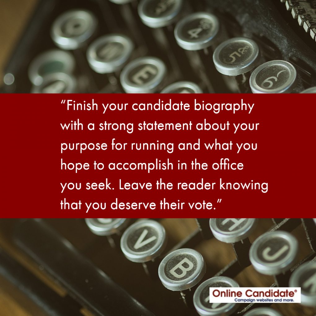 Tips for Writing Your Political Candidate Biography