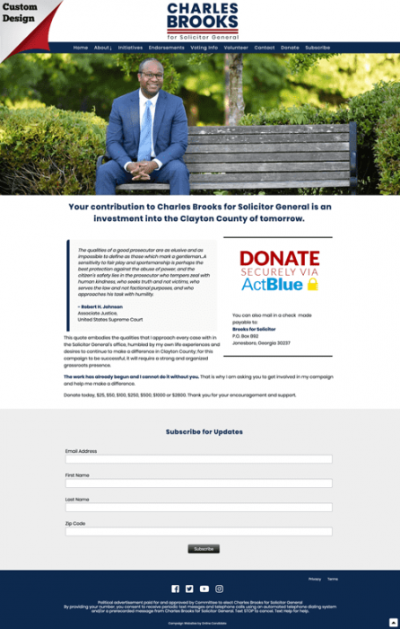 Political Campaign Website Design